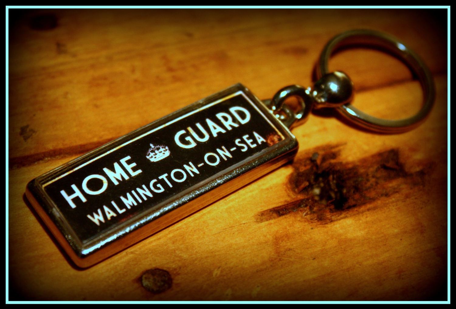 Quality metal keyring with acrylic panel, Home Guard keyring ...