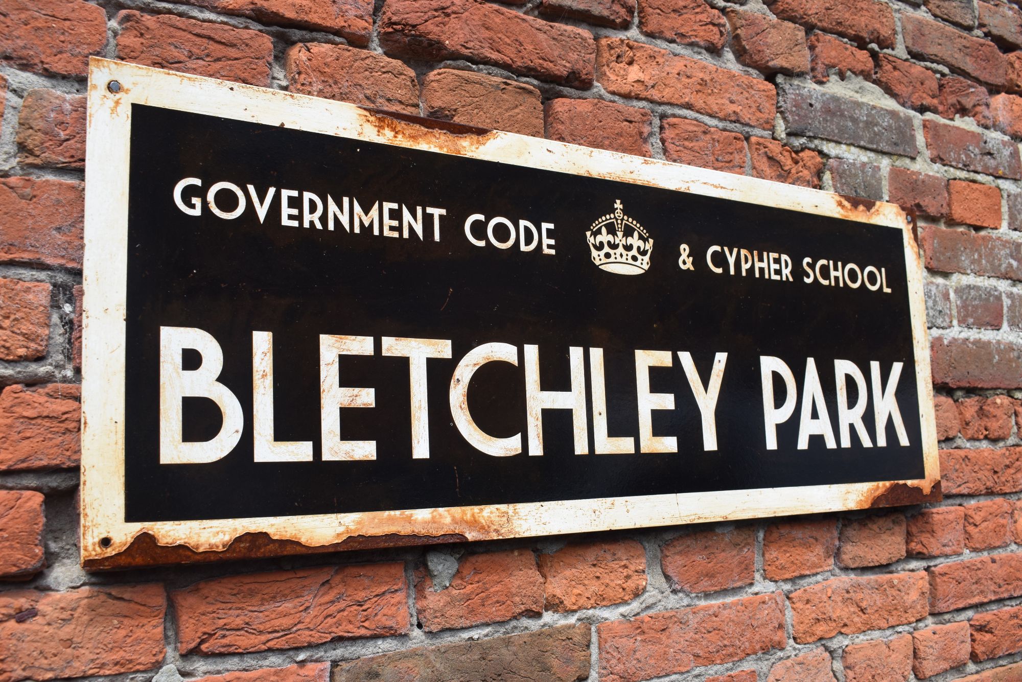 Bletchley Park sign, WWII War Office, War Office, Ministry of Defence ...