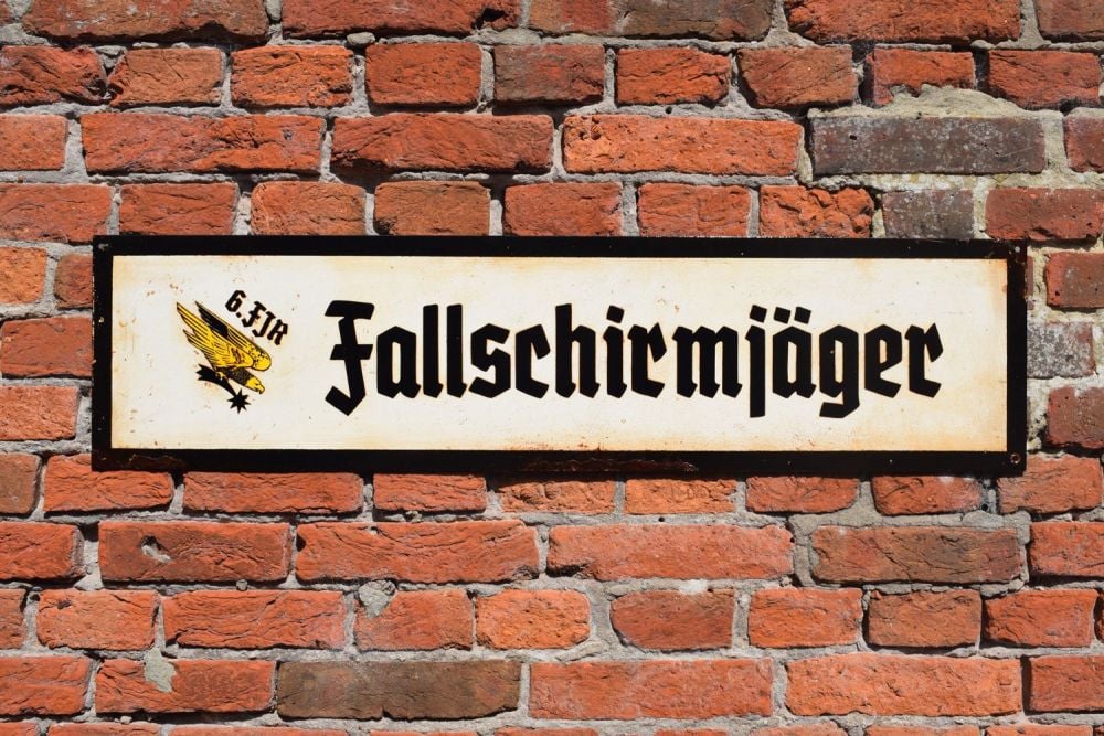 Fallschimjager sign, Fallschimjager, Nazi Street Sign, German road ...