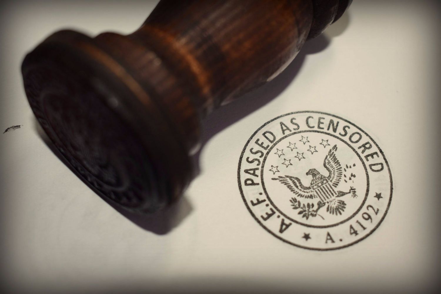 US Censored Rubber Stamp
