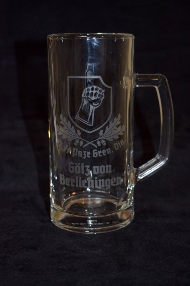 Hand etched Nazi glassware, Nazi Beer Glass, Leibstandarte Adolf Hitler ...
