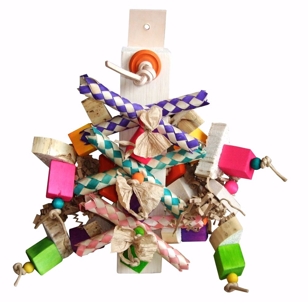 Balsa shredding toy for light shredders, weak beaks and over preeners