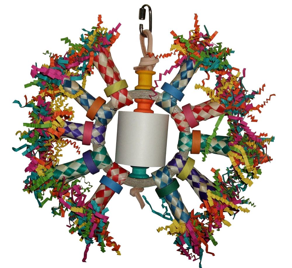 Shredding toy for parrots full of easy to shred favourites, Starburst ...