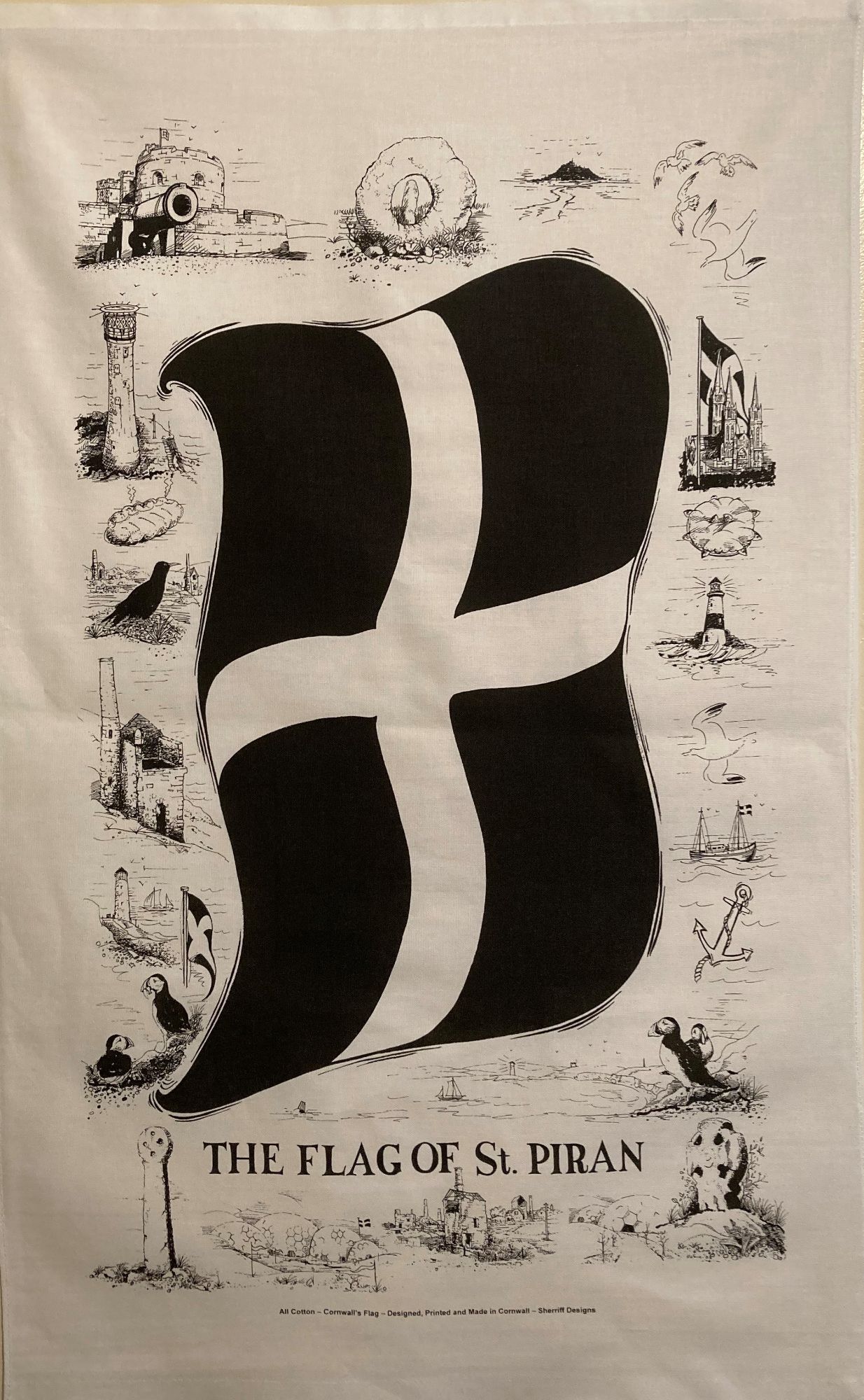 St. Piran Tea Towel | Sherriff Designs