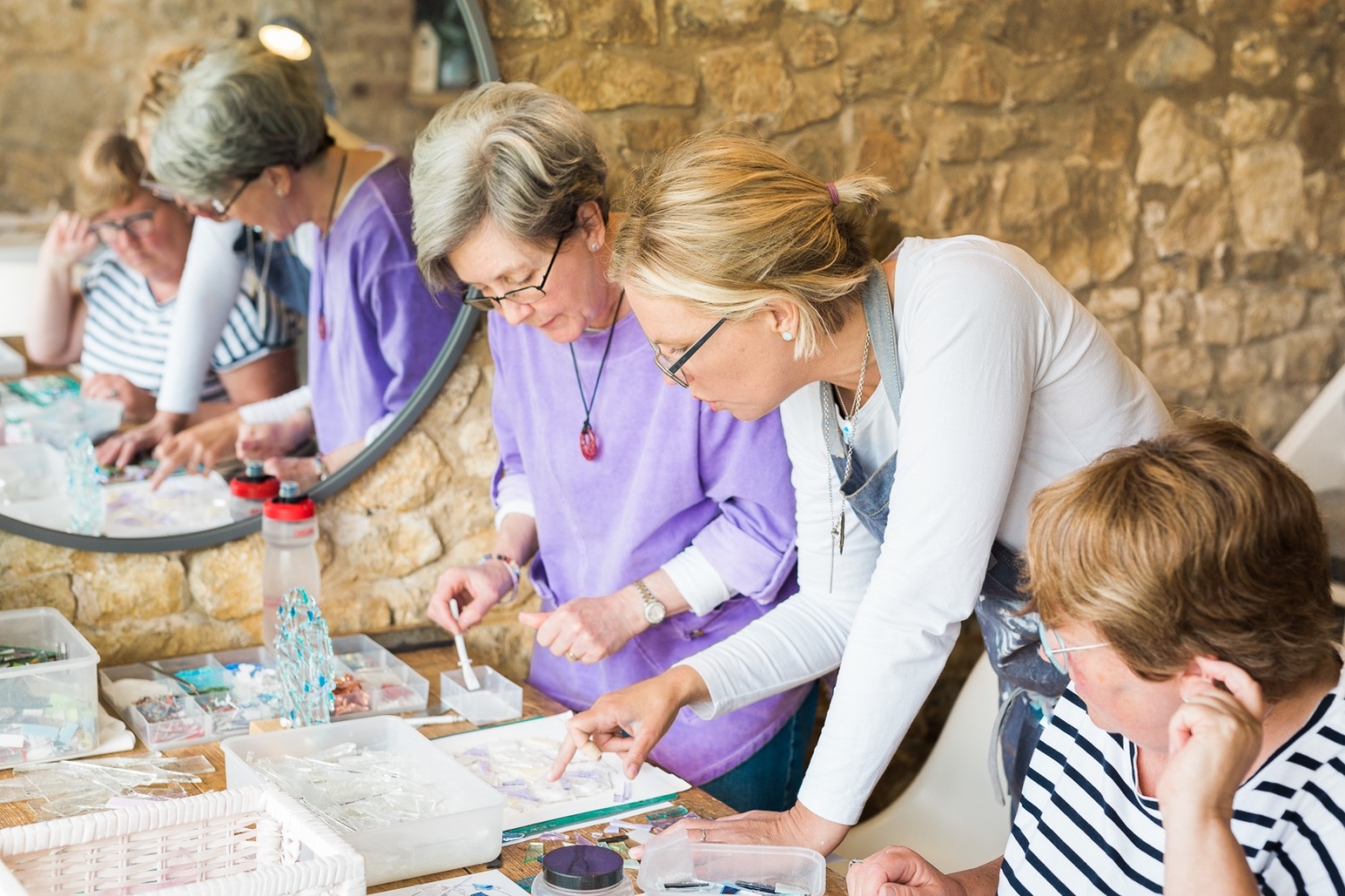 Glass making workshops in Lulworth Cove village, Dorset by Wendy Jeavons