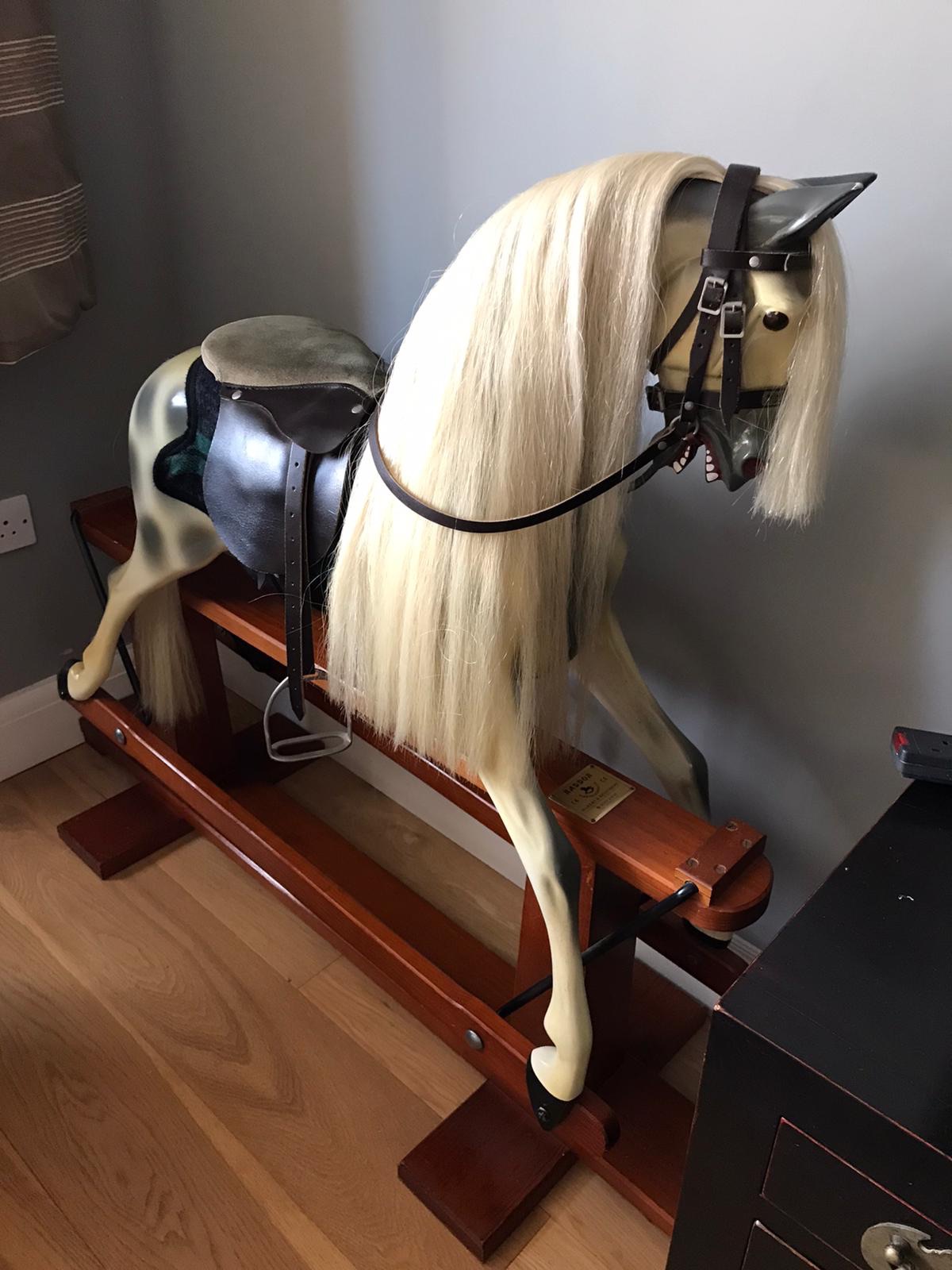 Haddon Original with Dark Wood Stand Rocking Horse