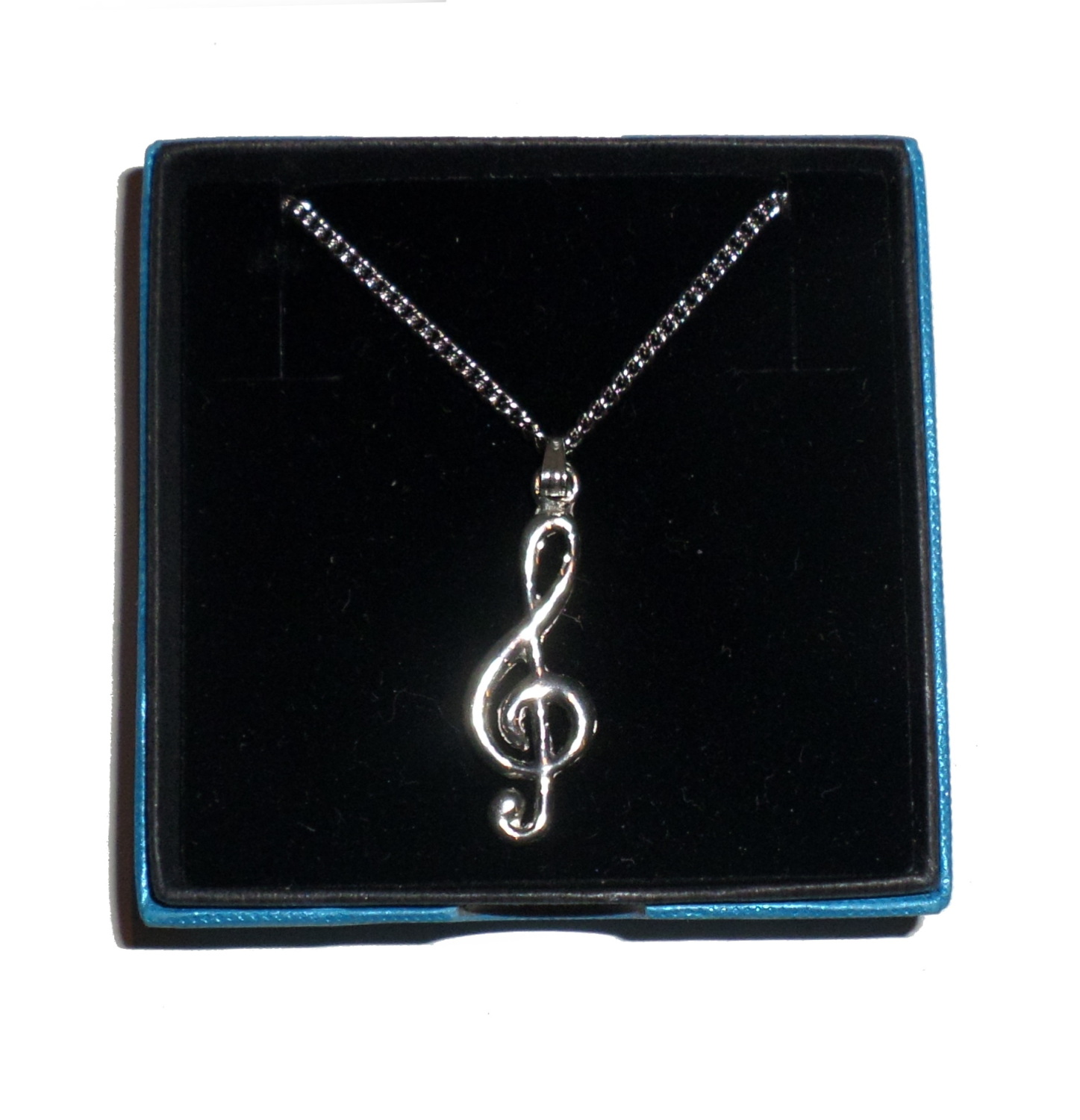 Silver plated quaver pendant - from Recorder Shop London
