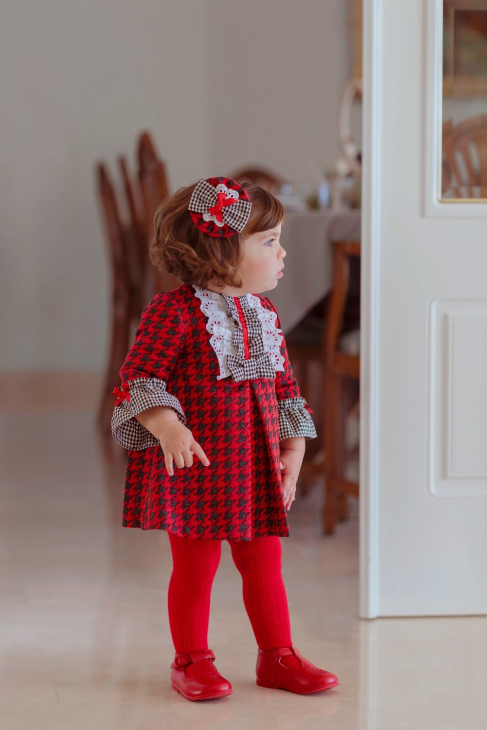 Girls Miranda Red and Black Dress 147