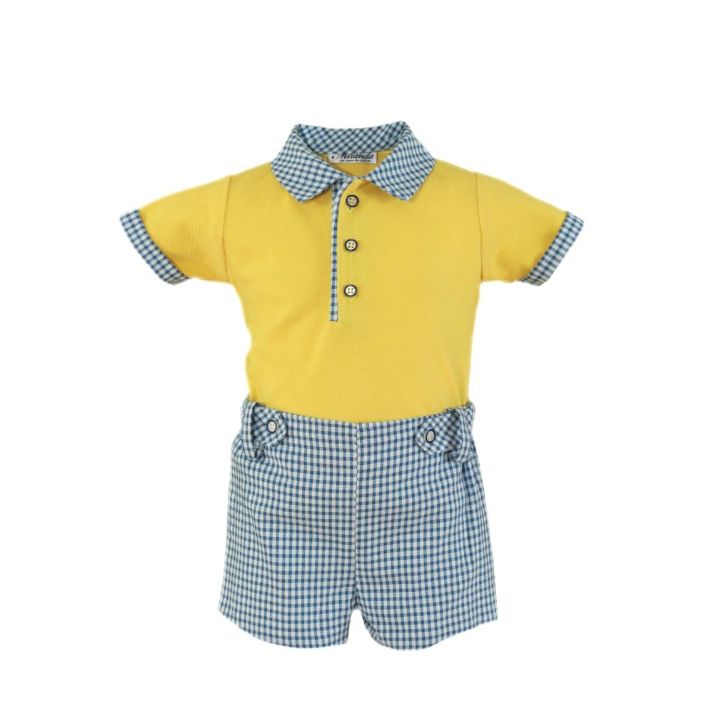 Boys Miranda Lemon, Blue and White Set 517