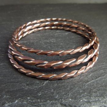 Handmade Real Copper Bangles for Women and Men