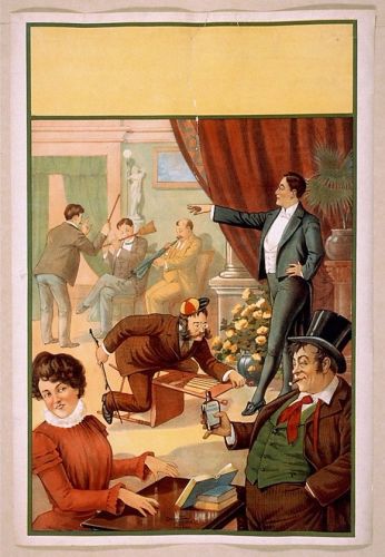 Posters from 1900 that show an amusing Hypnosis act