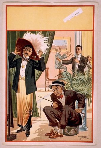 Posters from 1900 that show an amusing Hypnosis act