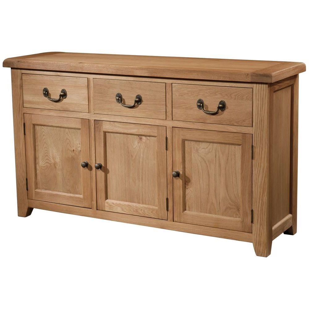 Windermere Oak Console Table 2 Drawer