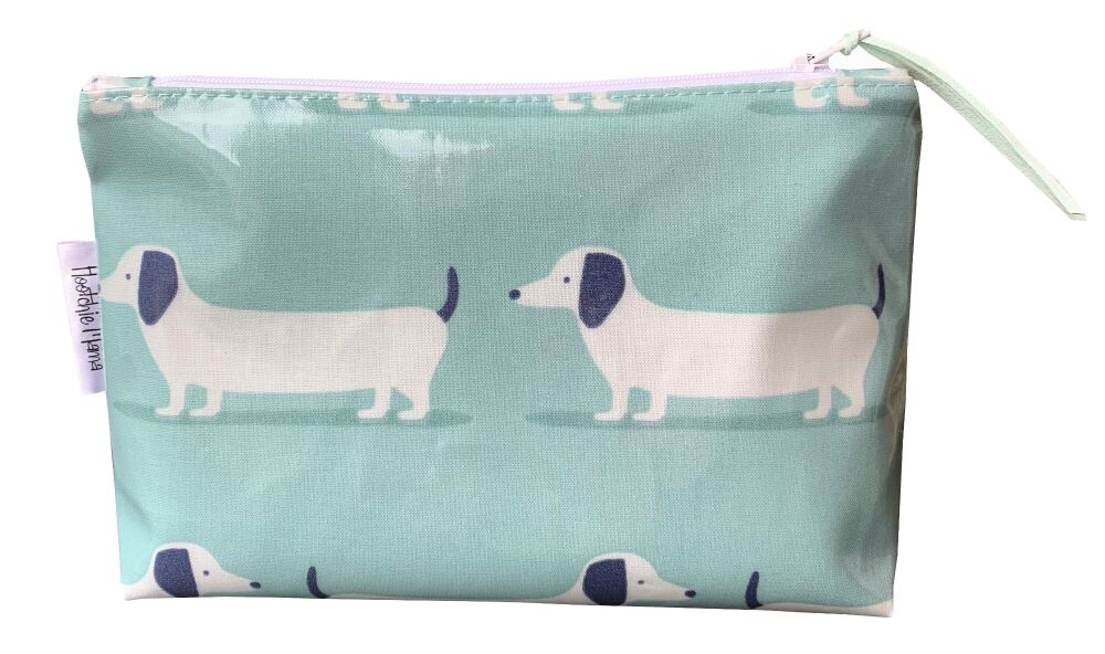 Hound Dog Teal Medium Washbag