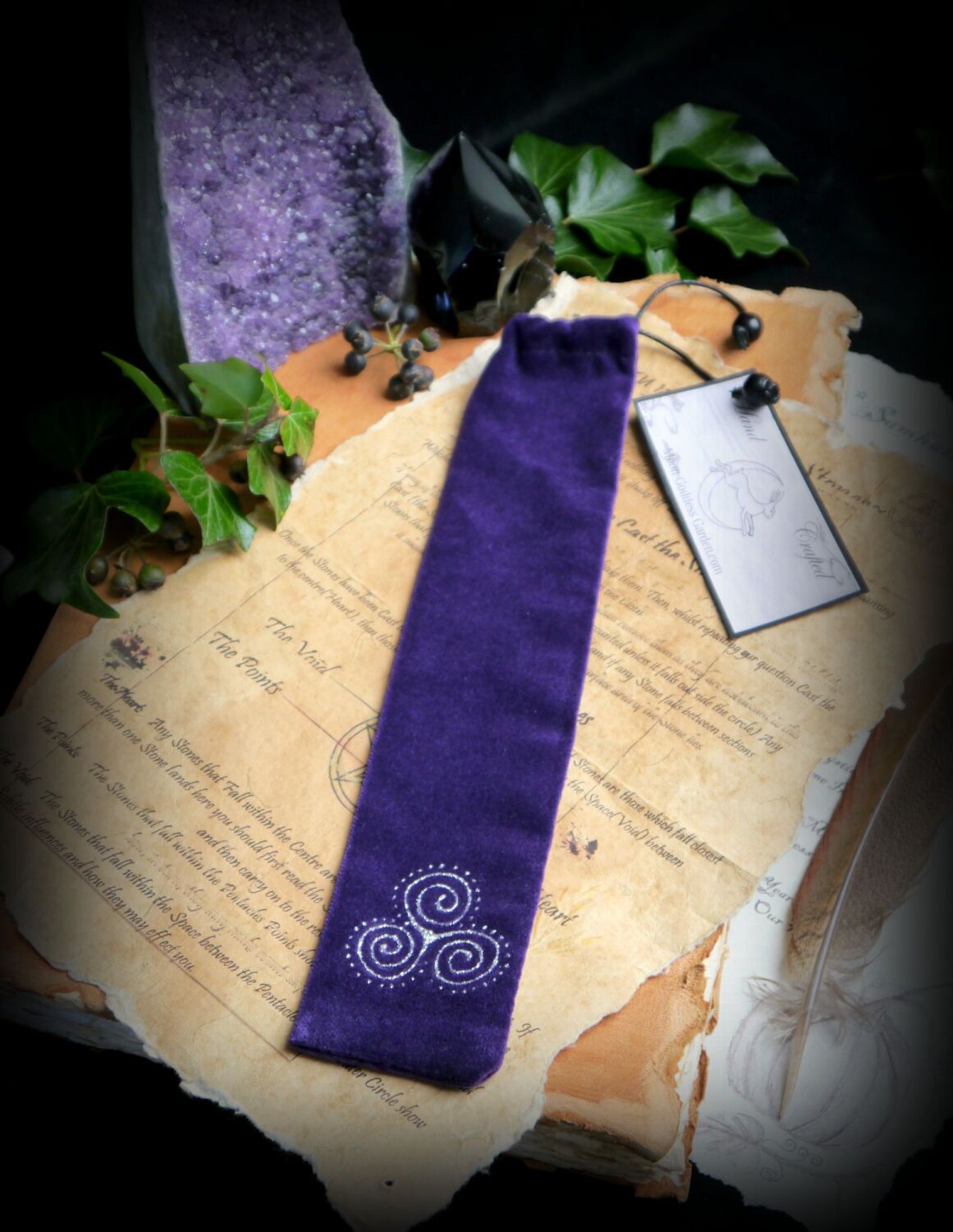 Dark Purple Wand Bag with Fairy Star design