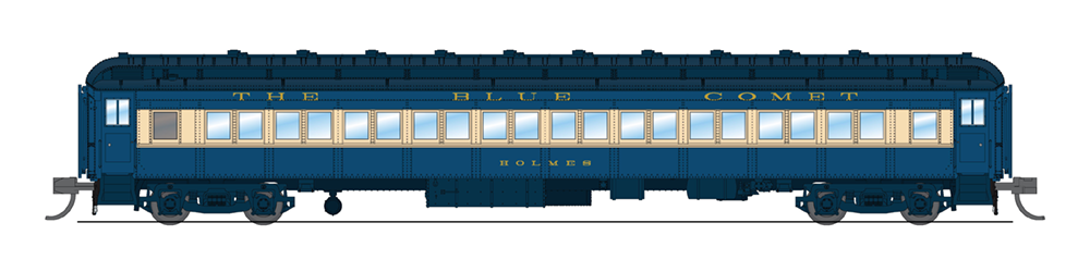 Tootally American Trains - CNJ 80' Passenger Coach, Blue Comet, Single ...