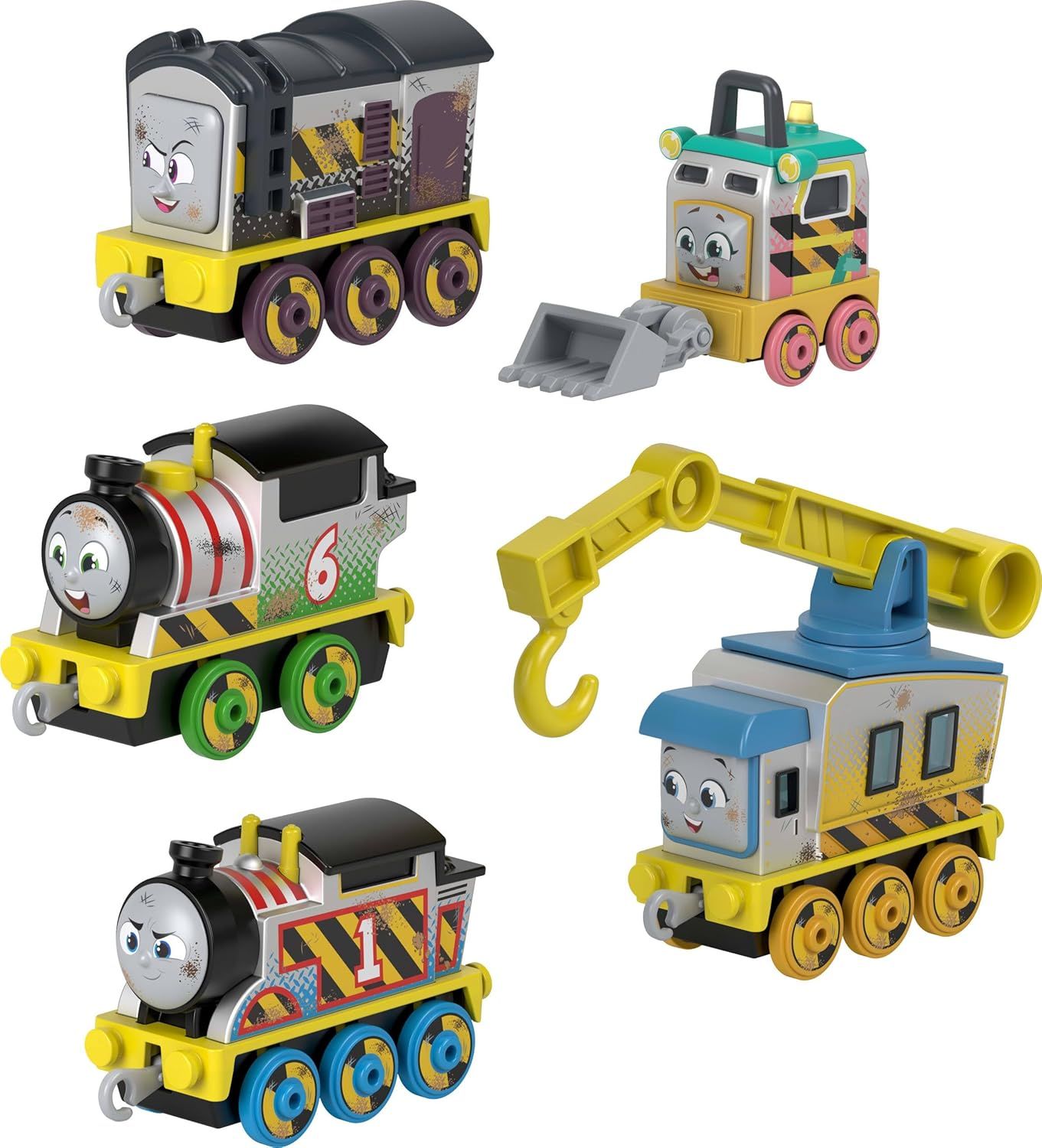 Tootally Thomas - Construction Crew - 5Pk - All Engines Go - Push Along