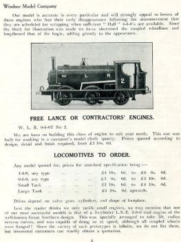 Windsor Models & Exley Locos
