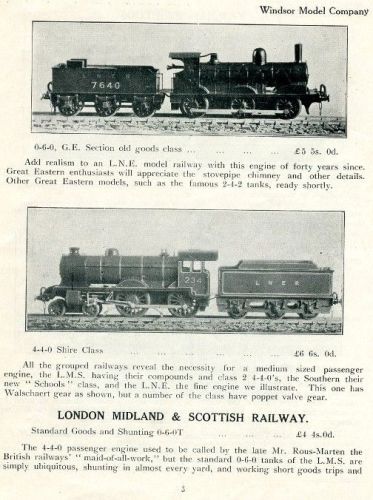 Windsor Models & Exley Locos