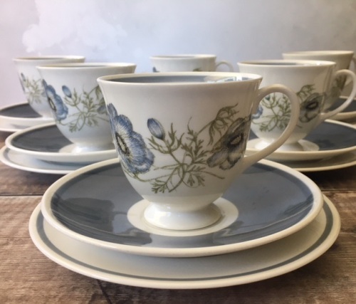 Susie Cooper, Susie Cooper coffee set, Susie Cooper Wild Rose, Fine ...