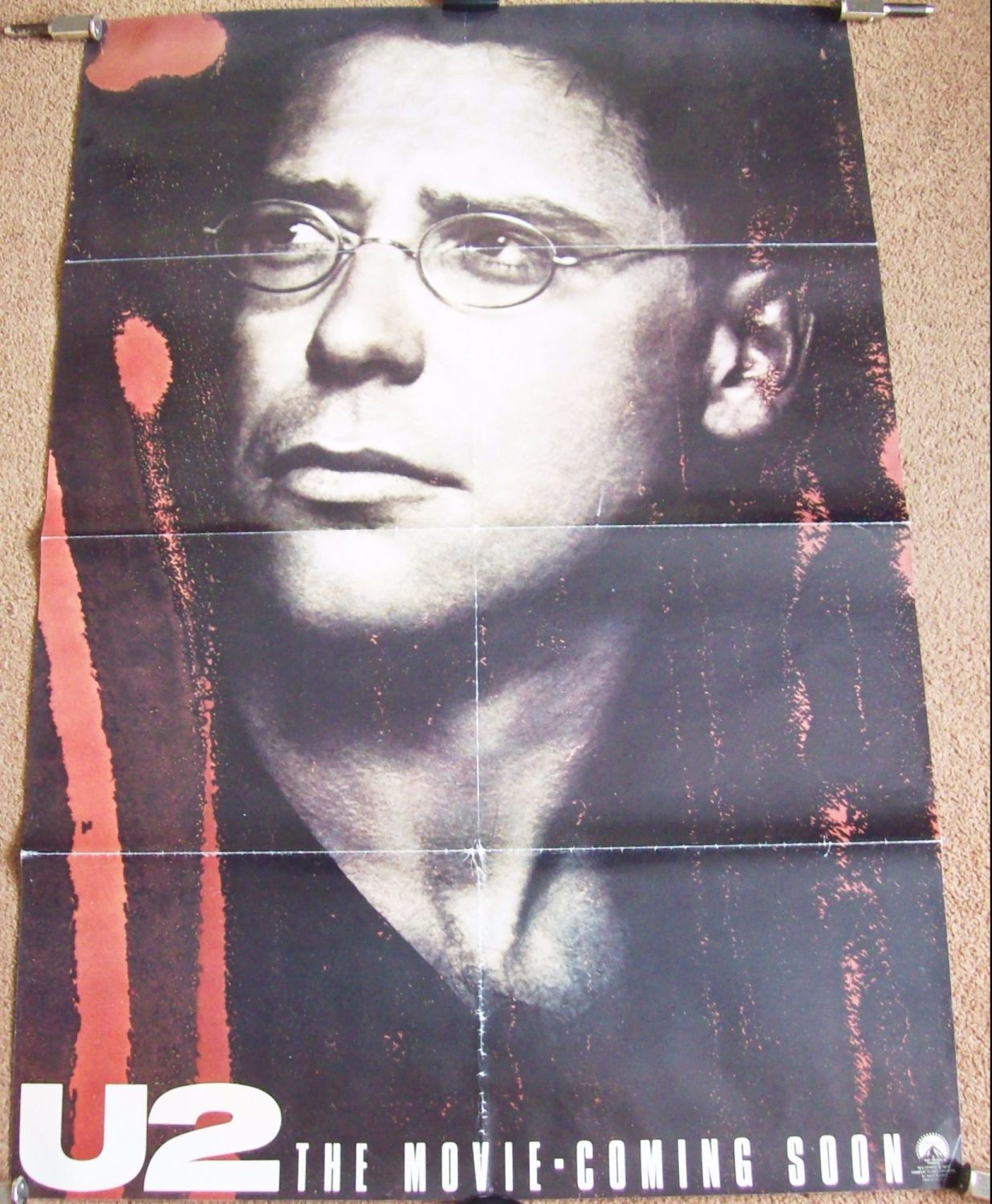 U2 U.S. PROMO PREVIEW POSTER FOR THE FILM RELEASE OF 'RATTLE AND HUM ...