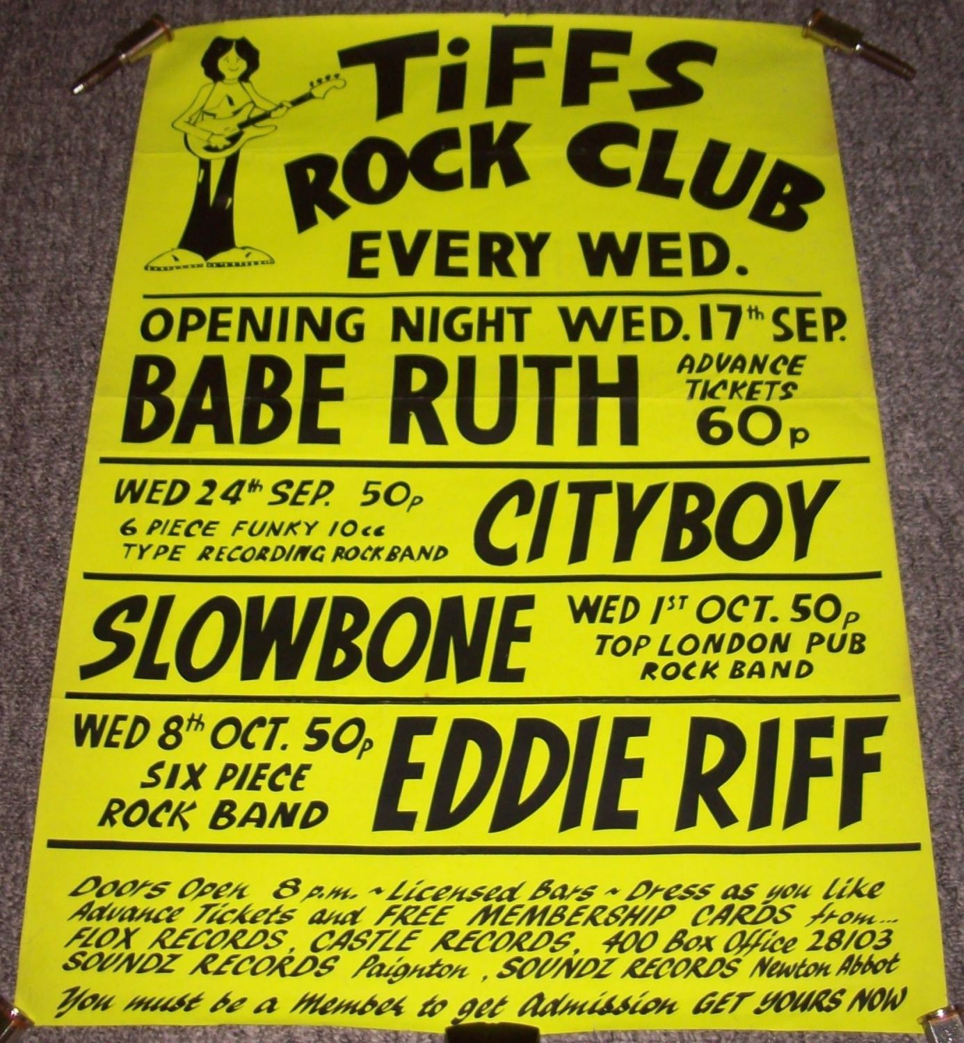 BABE RUTH SLOWBONE CITY BOY PROG ROCK STUNNING SEPT/OCT 1975 U.K ...
