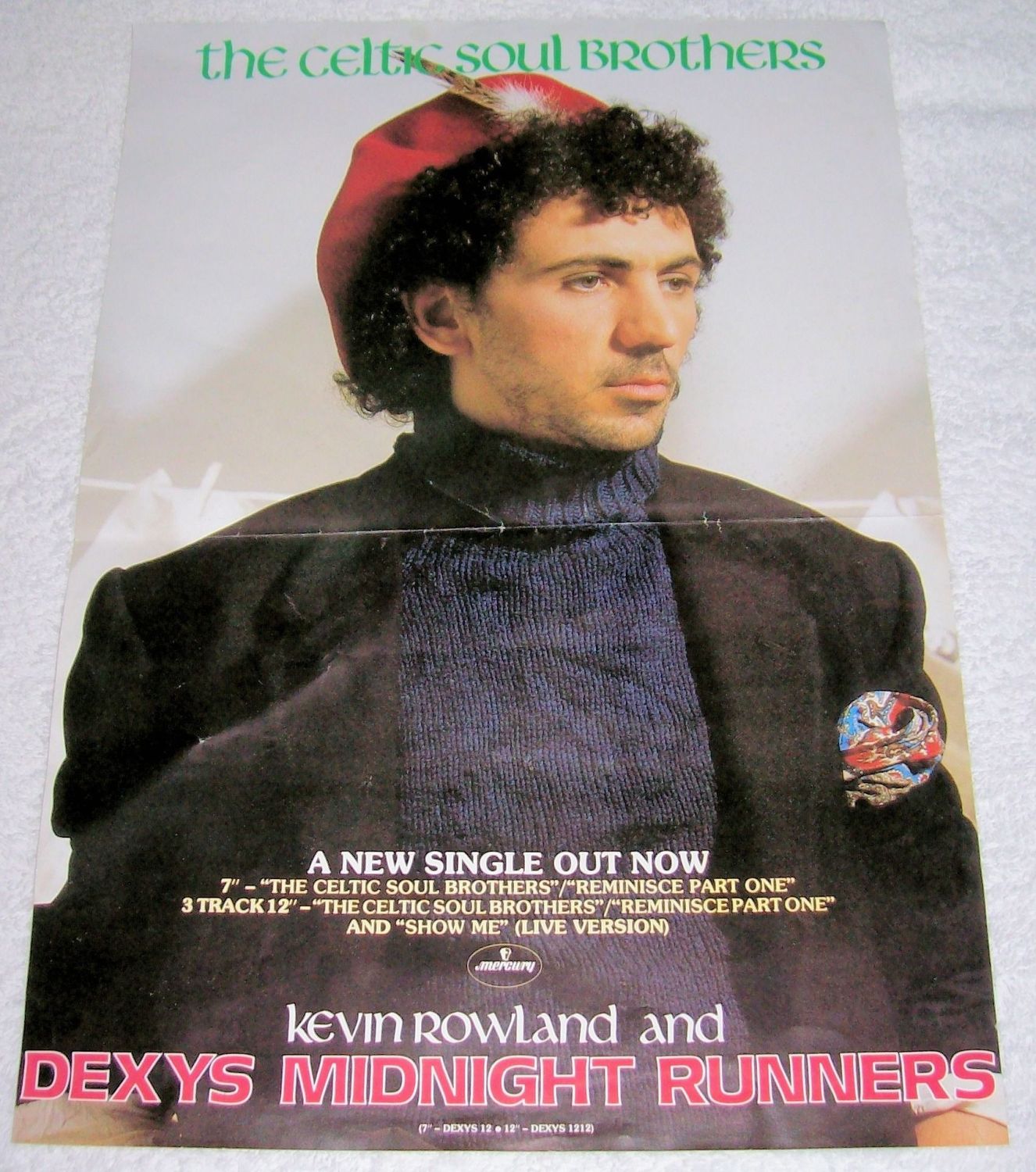 DEXYS MIDNIGHT RUNNERS U.K. PROMO POSTER "THE CELTIC SOUL BROTHERS ...