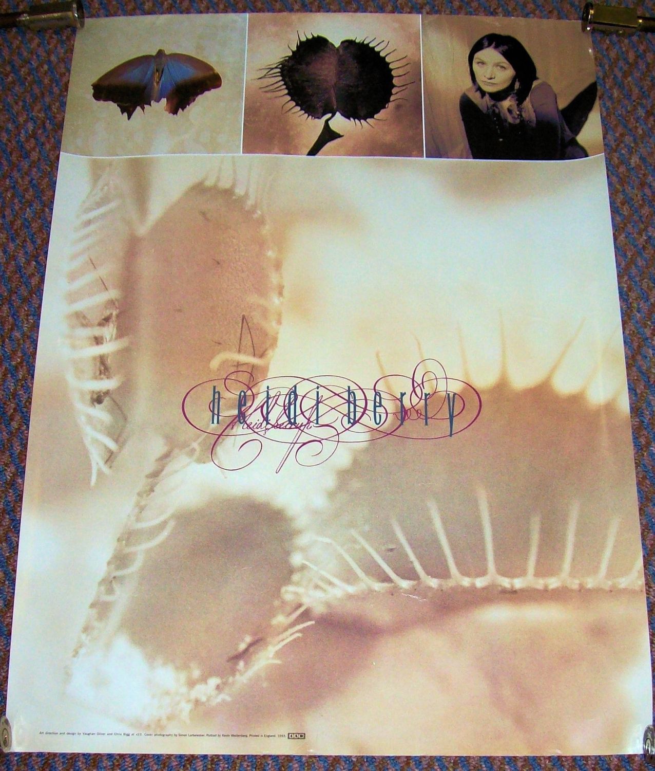 HEIDI BERRY U.K. (4AD) RECORD COMPANY PROMO POSTER FOR SELF TITLED ...