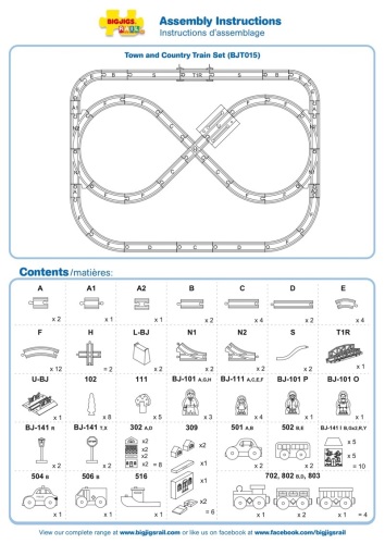 Wooden Railways Direct Track Layouts and Instructions