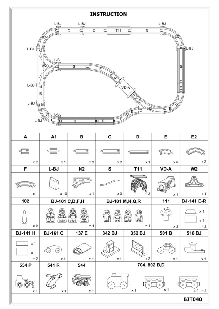 Wooden Railways Direct Track Layouts and Instructions