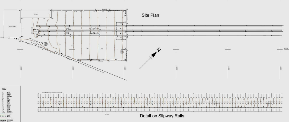 Measured survey of slipway rails, Newlyn Harbour, Cornwall