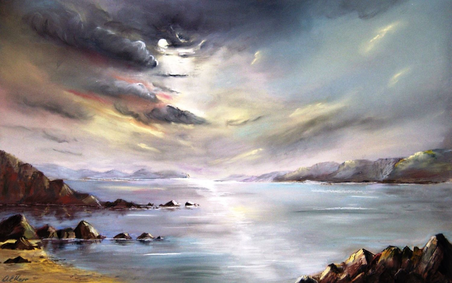 Contemporary paintings by international artist Anne Kerr, printed as ...