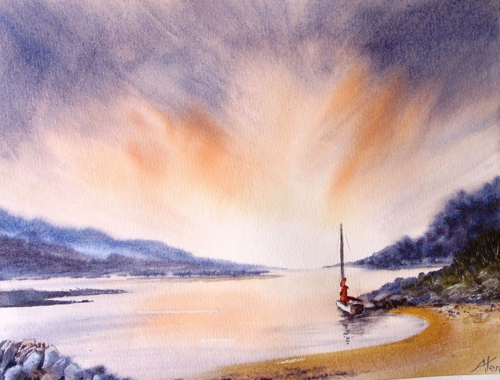 Contemporary paintings by international artist Anne Kerr, printed as ...