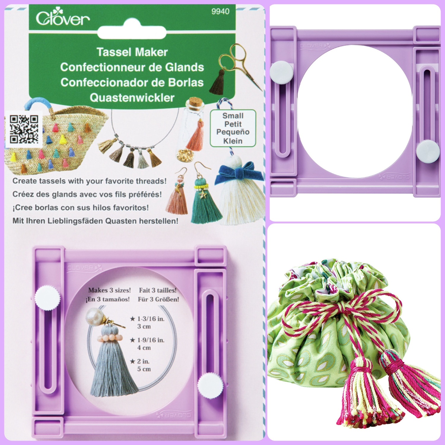 Small Tassel Maker - Clover knitting accessories- KnitUK
