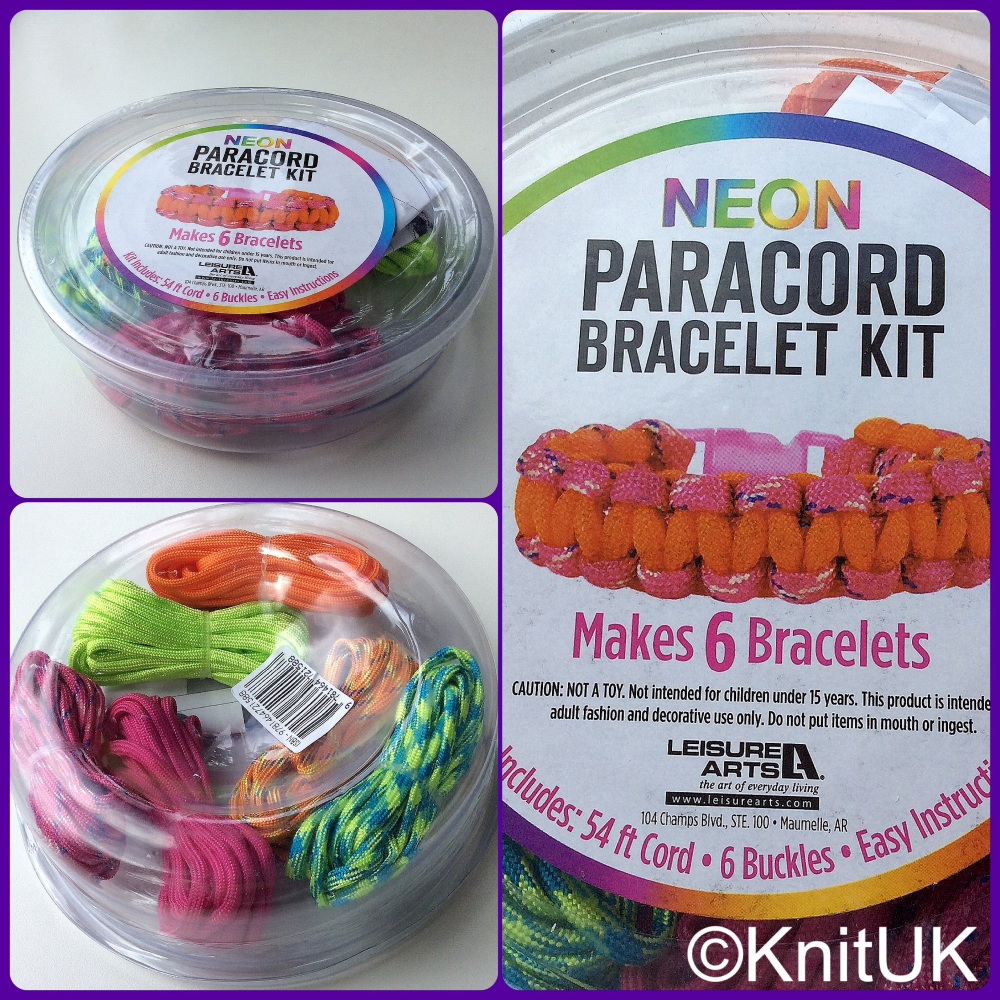 Shop for Paracord in UK | Leisure Arts Neon Paracord Bracelet Kit pink ...