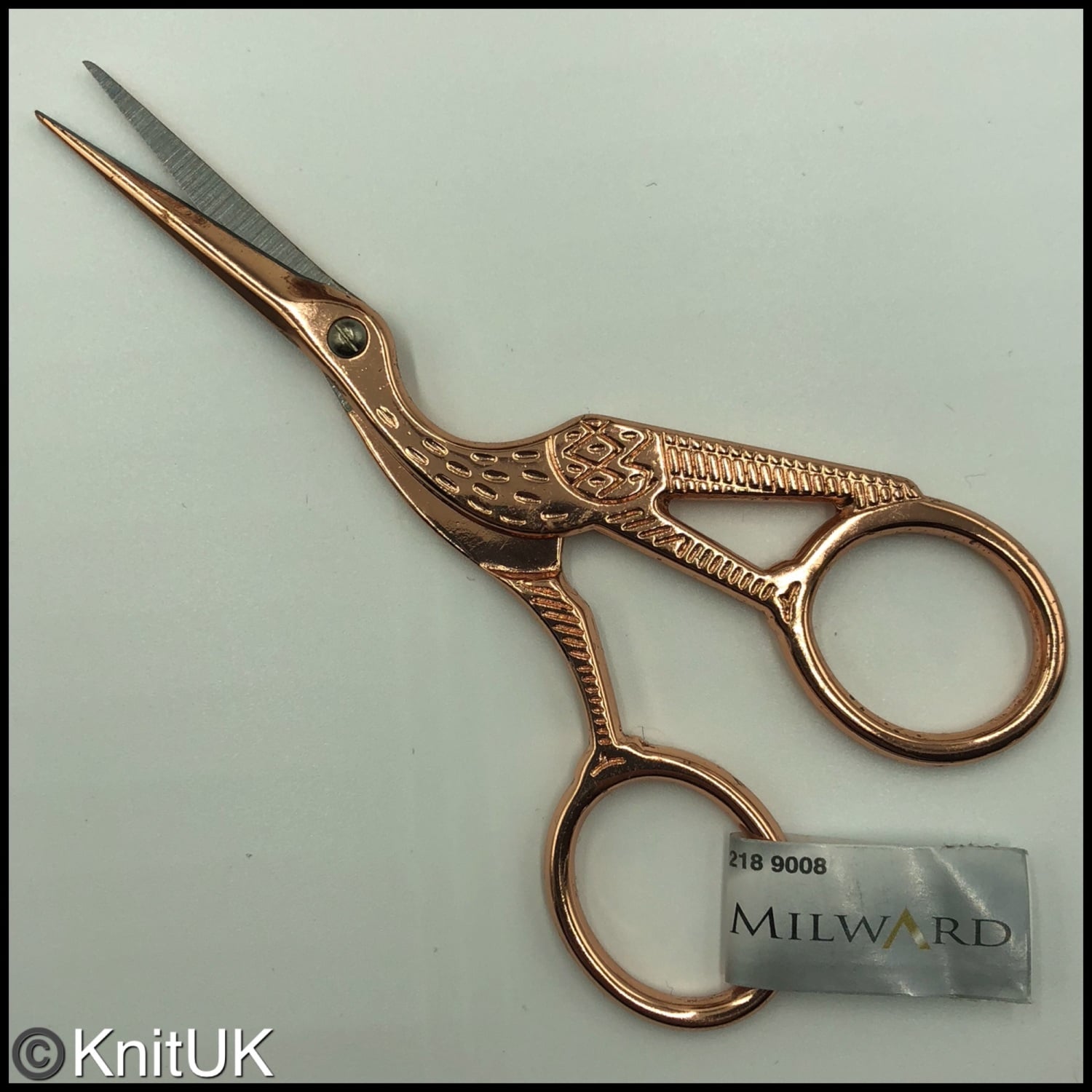 Milward Scissors Rose Gold Stork | KnitUK