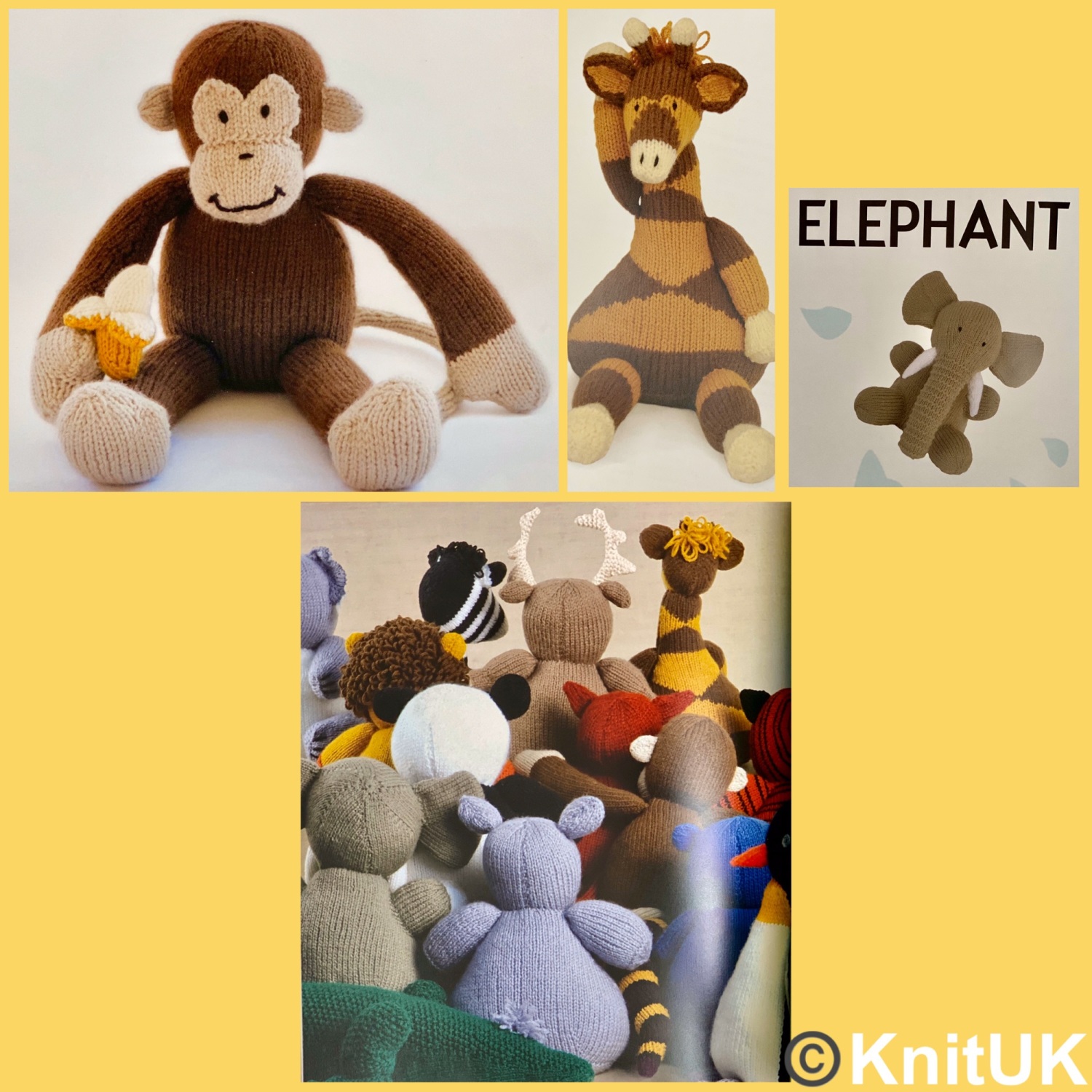 Knitted Wild Animals - designs by Sarah Keen. GMC Publications | KnitUK