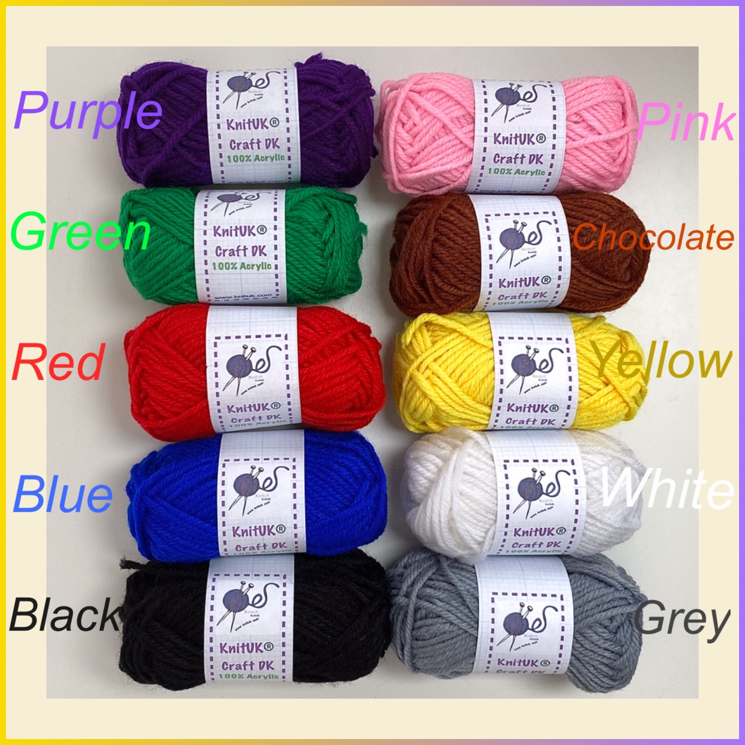Mini balls Acrylic yarn Craft DK in Box - Wool yarn for art & crafts ...