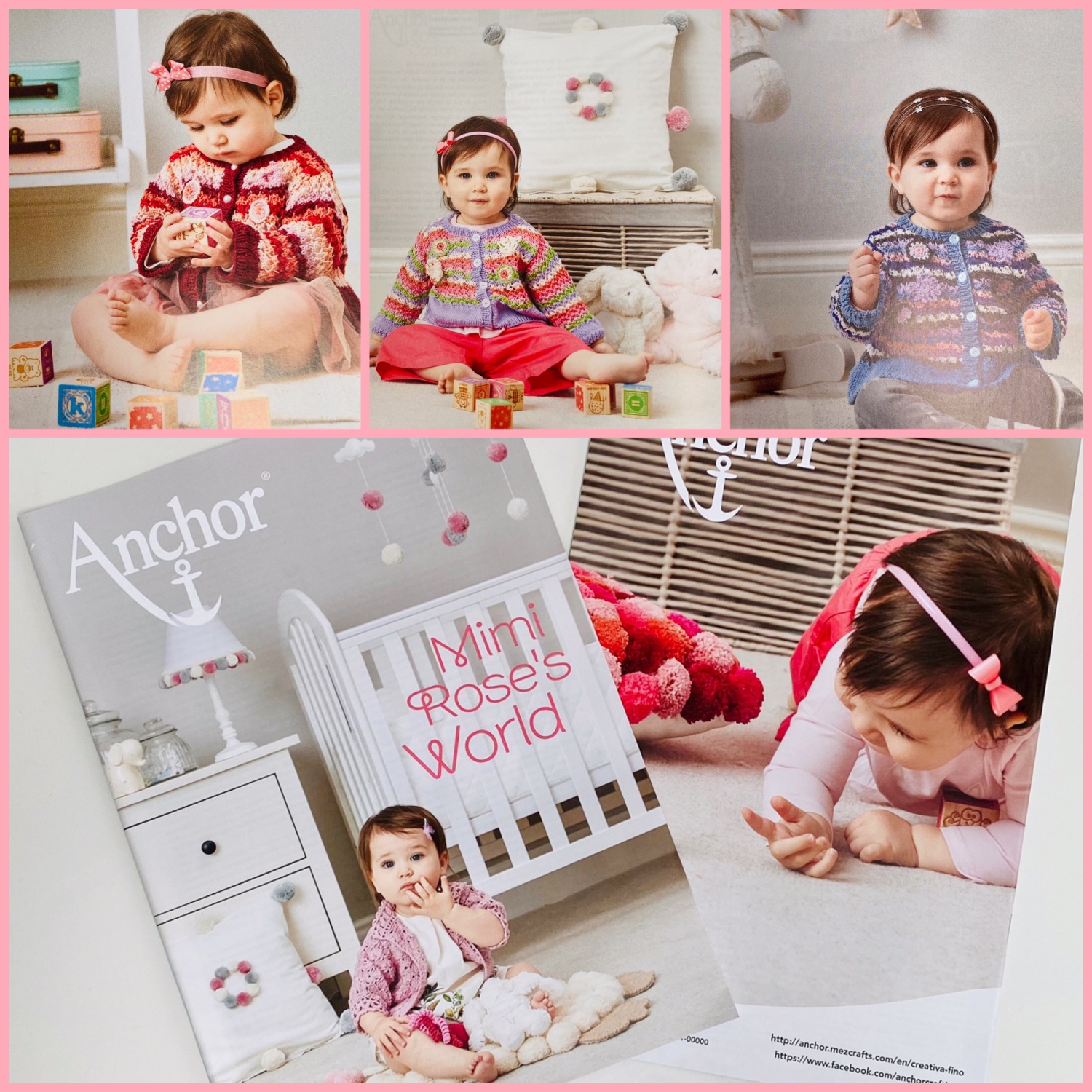 Anchor Mimi Rose’s World. Cardigans for babies. Crochet brochure | KnitUK