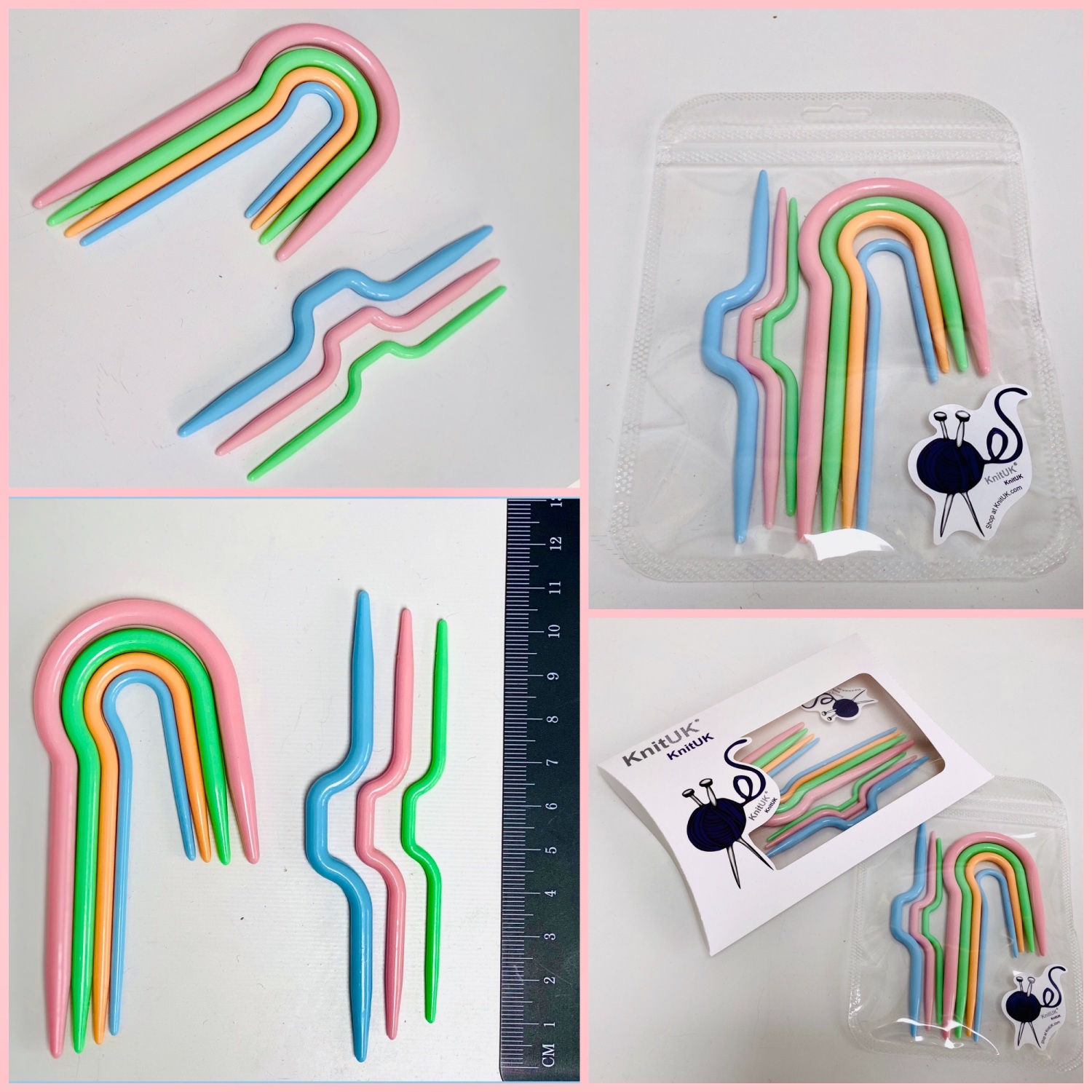 Loom knitting Cable Needles Set - plastic knitting cable needles - KnitUK