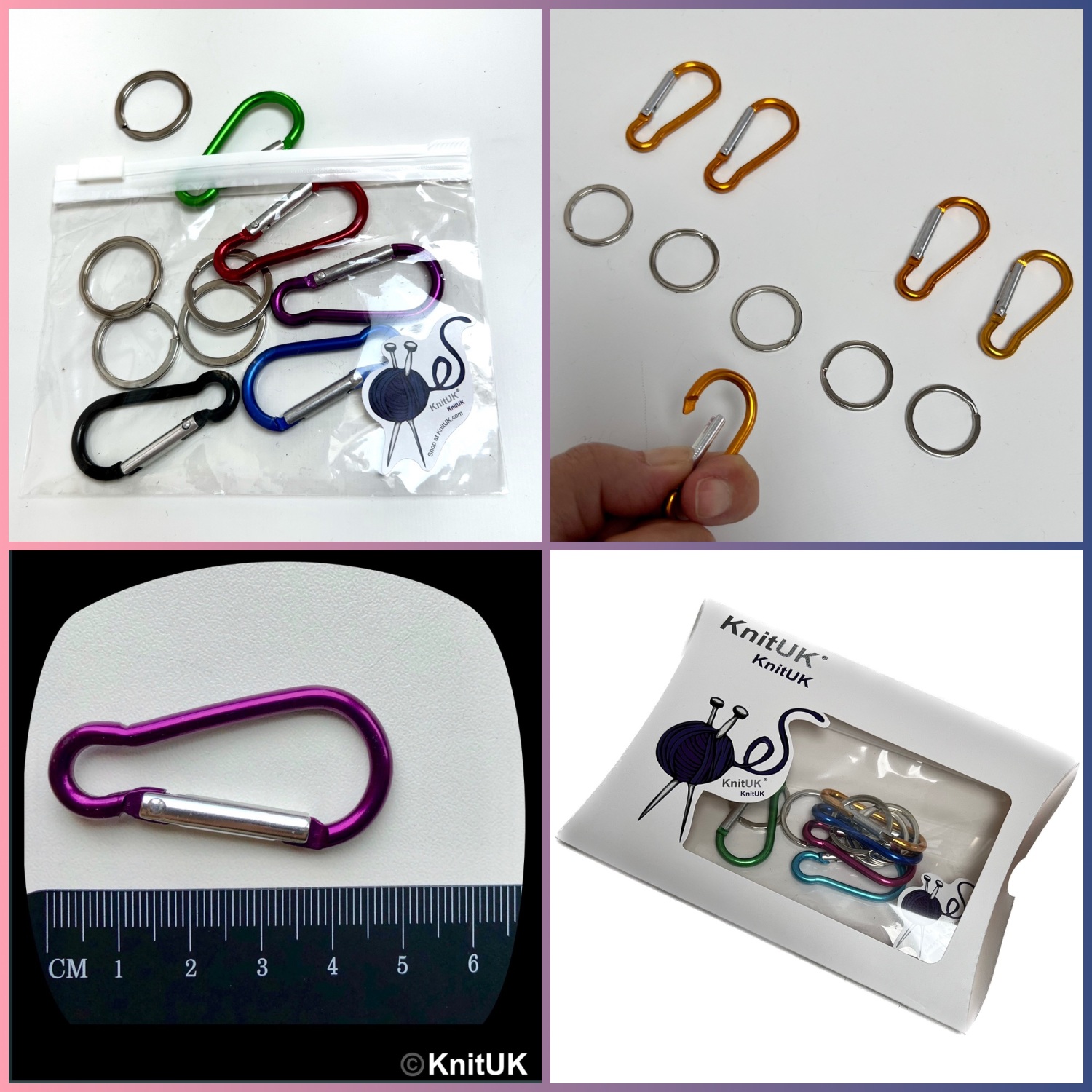 Carabiner & Ring Set for Paracord projects - KnitUK