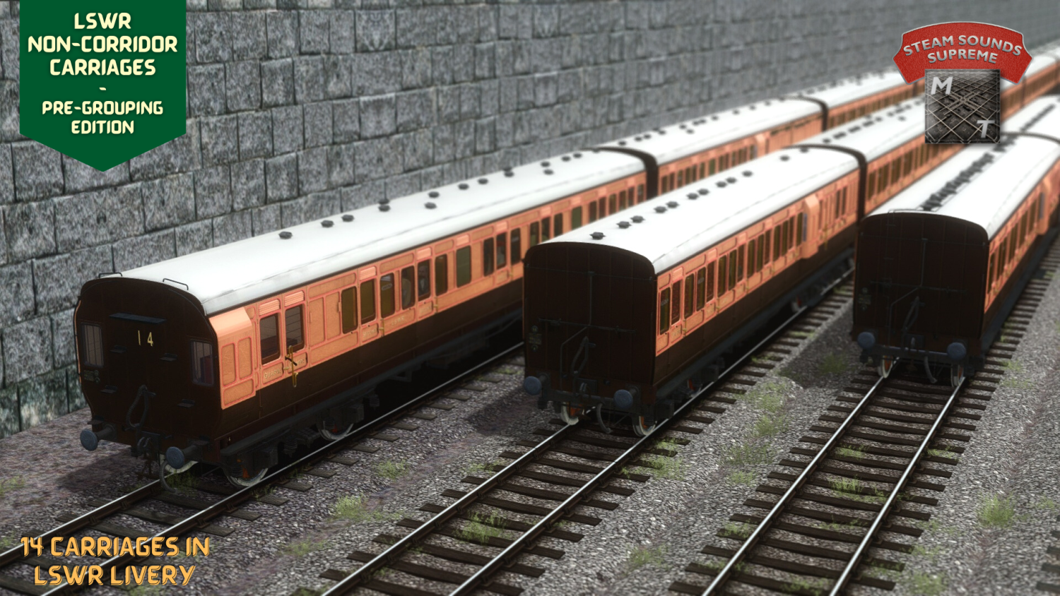 MT LSWR Carriage Set 1 - Pre-grouping