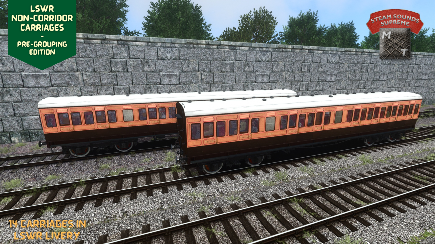MT LSWR Carriage Set 1 - Pre-grouping