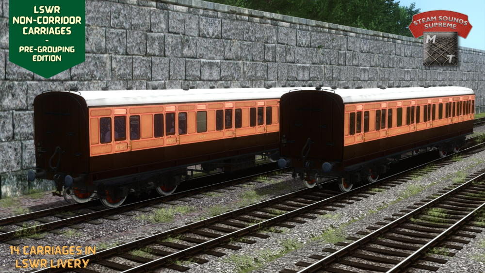 MT LSWR Carriage Set 1 - Pre-grouping
