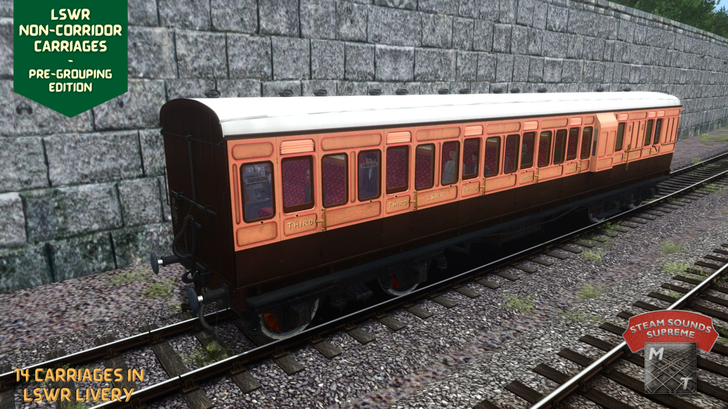 MT LSWR Carriage Set 1 - Pre-grouping