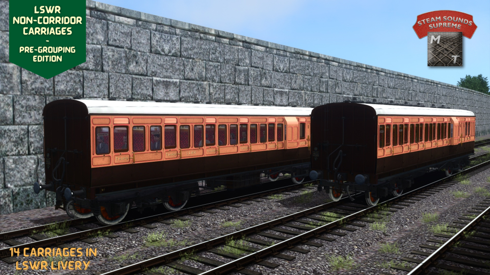 MT LSWR Carriage Set 1 - Pre-grouping