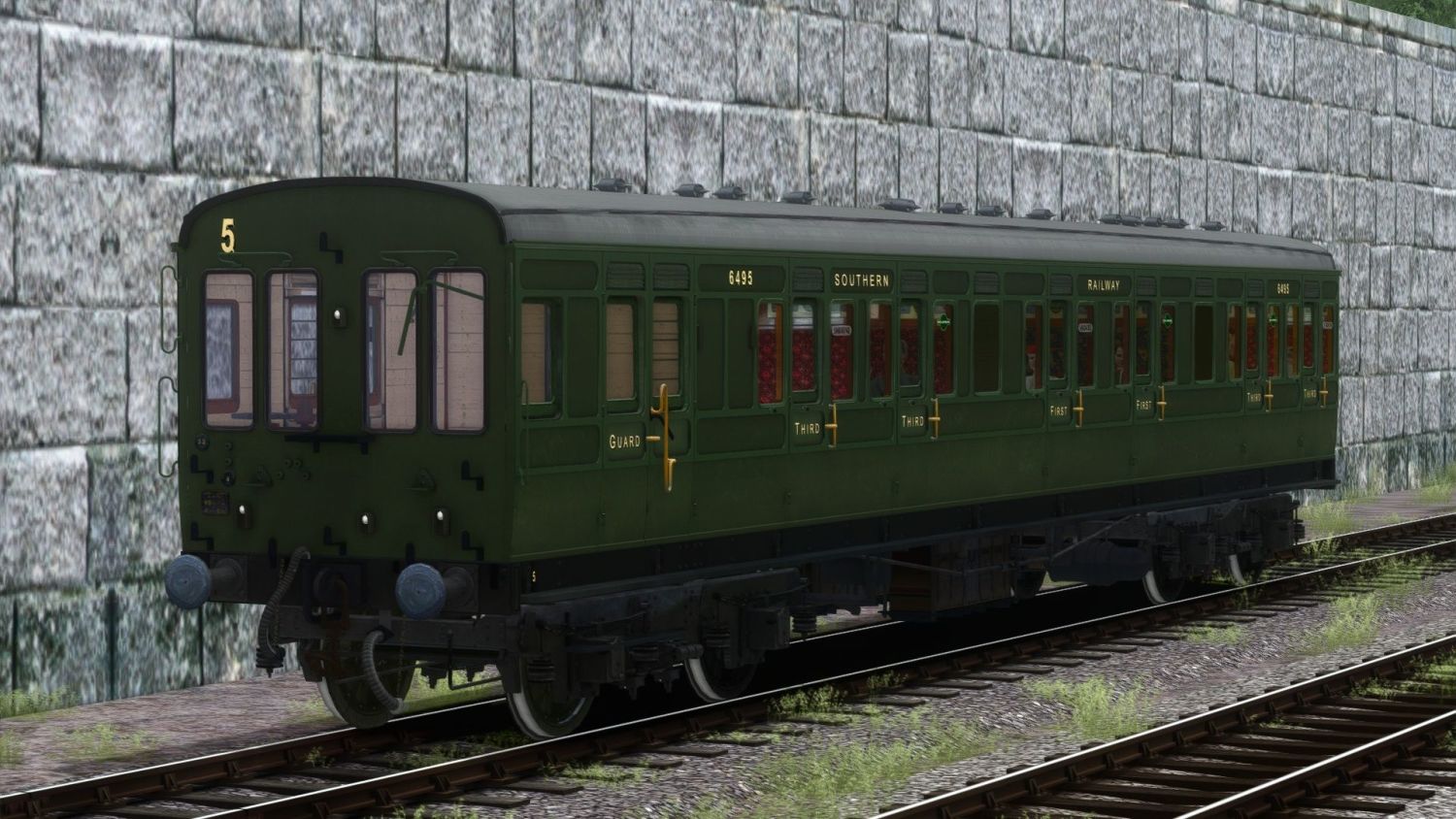 MT LSWR Carriage Set 2 - SR Olive Green