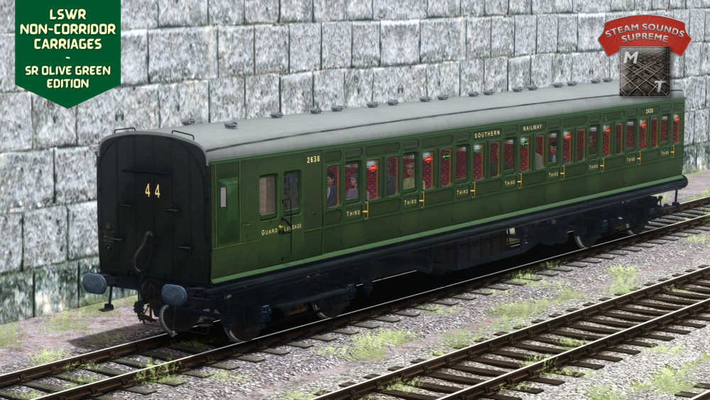 MT LSWR Carriage Set 2 - SR Olive Green