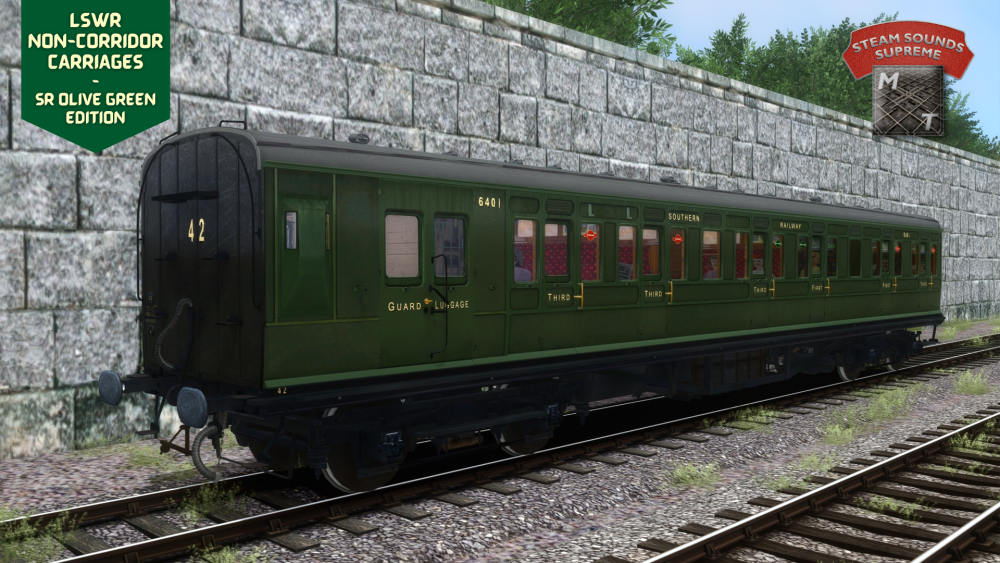 MT LSWR Carriage Set 2 - SR Olive Green