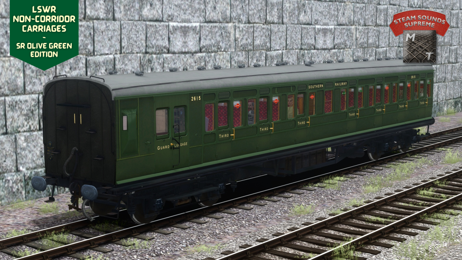 MT LSWR Carriage Set 2 - SR Olive Green